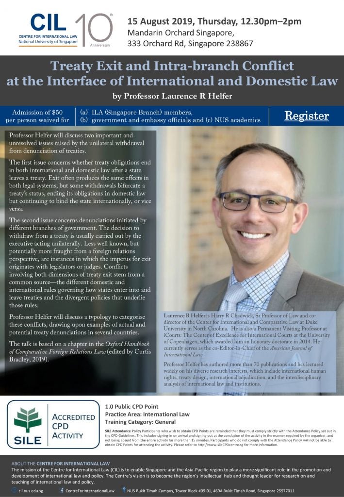 Laurence Helfer 15 August - Centre for International Law