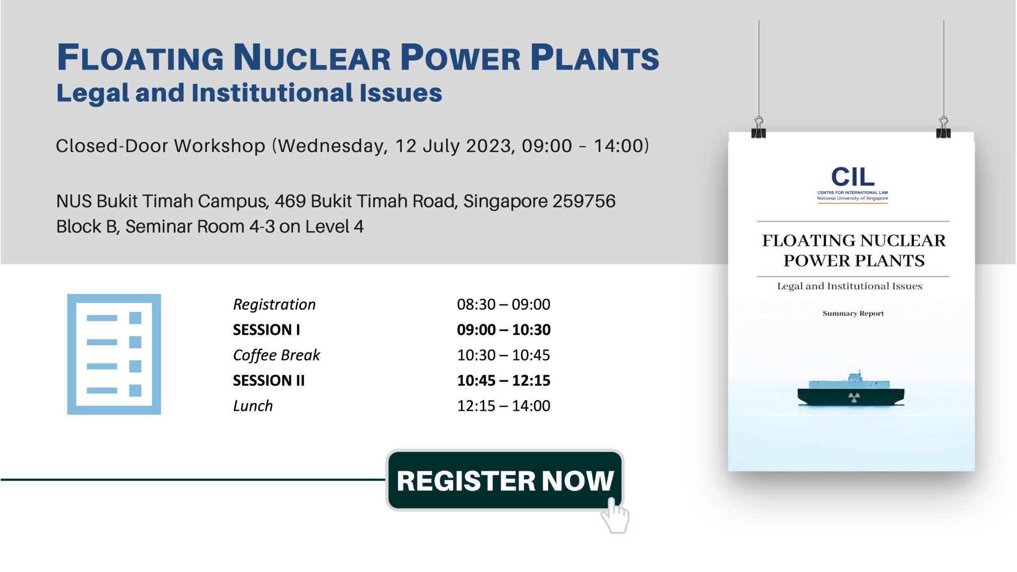 Registration for CIL Workshop on Floating Nuclear Power Plants Legal ...