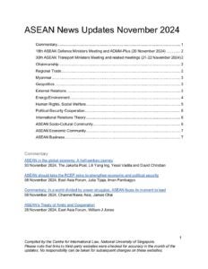 ASEAN News Updates Nov 2024 - Centre for International Law