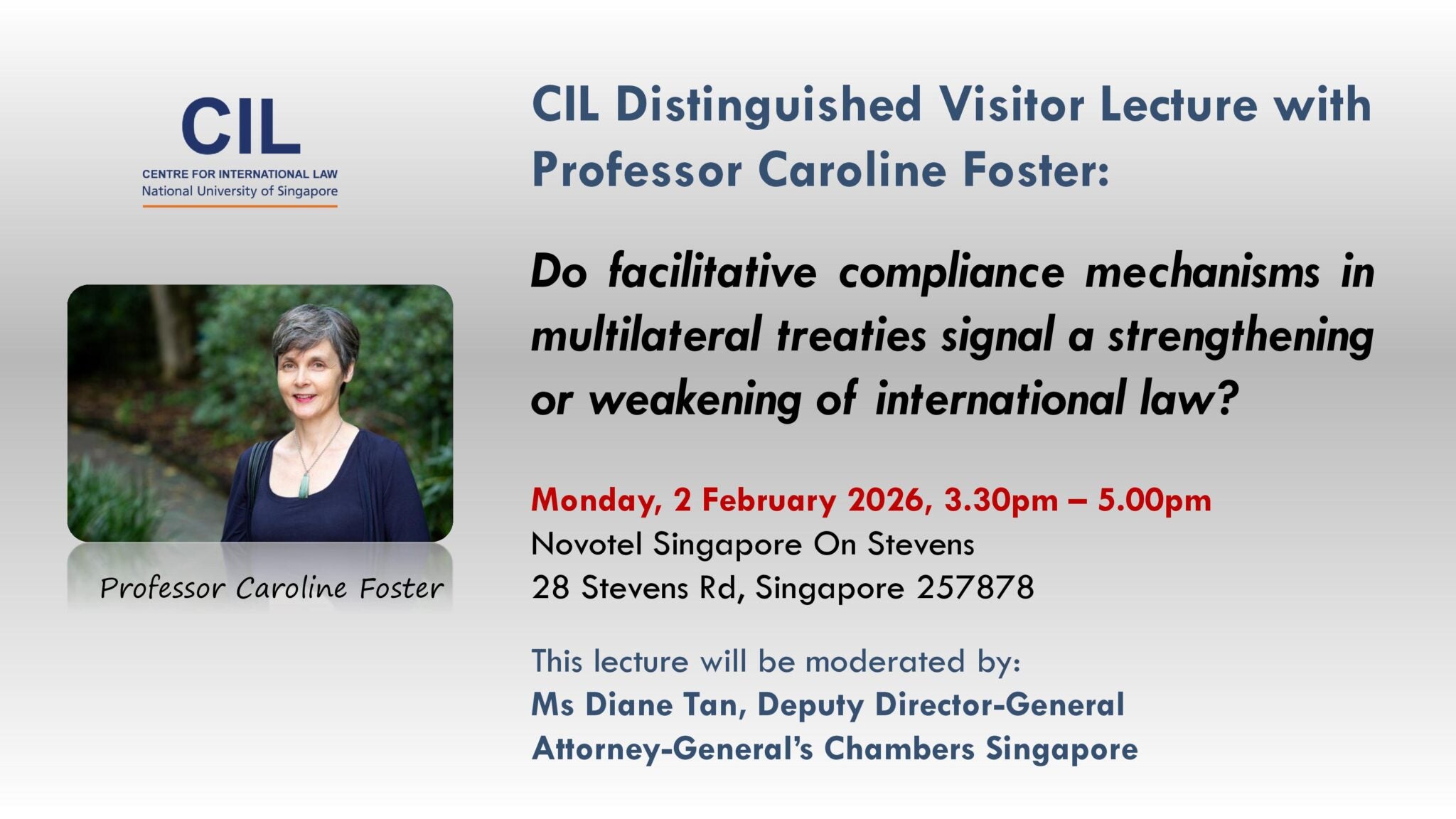 CIL Distinguished Lecture with Professor Caroline Foster - Centre for ...